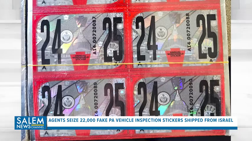 Customs Agents Seize 22,000 Fake PA Vehicle Inspection Stickers Shipped ...