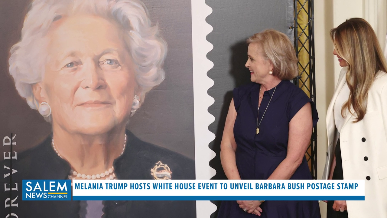 Melania Trump Hosts White House Event To Unveil Barbara Bush Postage Stamp